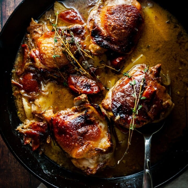Vinegar braised chicken - Kate the baker
